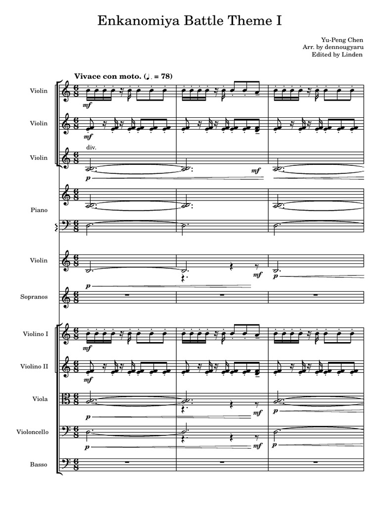 Combat Beneath The Waves YuPeng Chen From Genshin Impact-1 | PDF | Musical Instruments ...