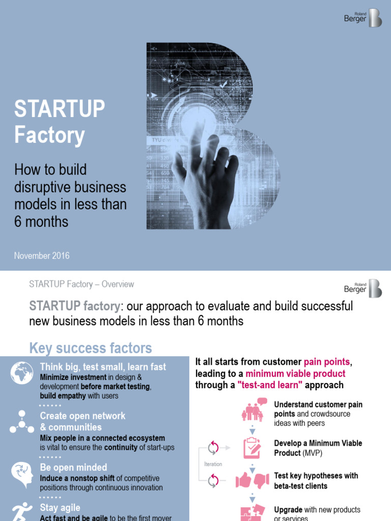 Roland Berger Startup Factory en | PDF | Startup Company | Small ...