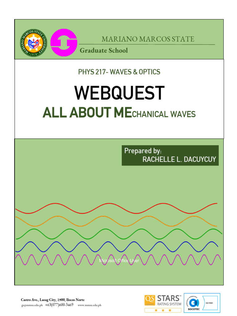 Dacuycuy - Webquest in Phy217 | PDF | Waves | Applied And Interdisciplinary Physics