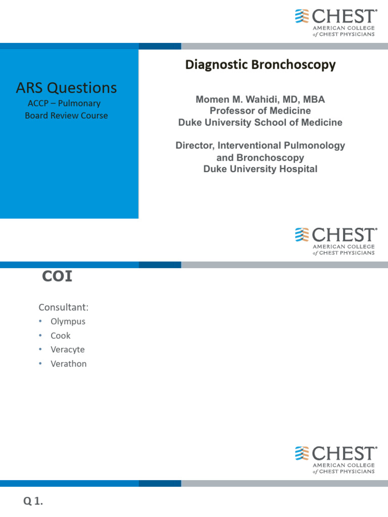 25 Advanced Diagnostic Bronchoscopy Live Session Recording | PDF | Causes Of Death | Epidemiology
