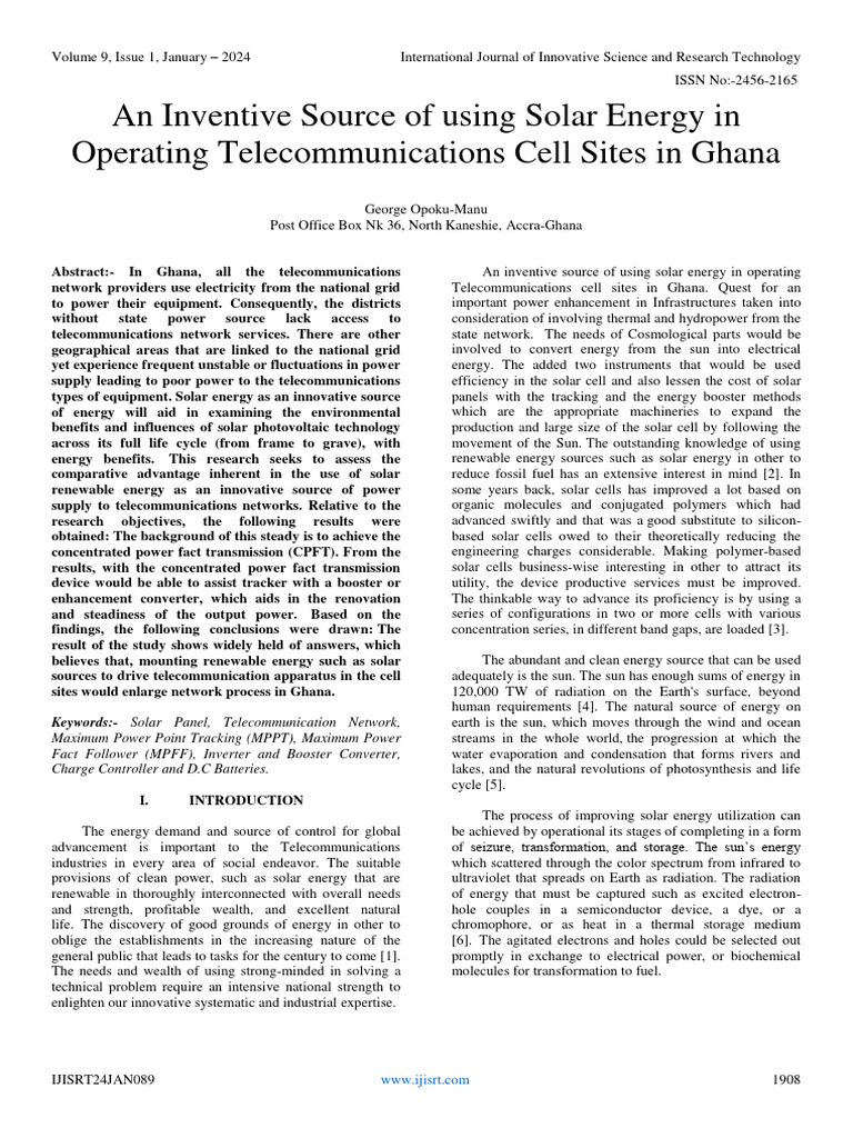 An Inventive Source of Using Solar Energy in Operating ...