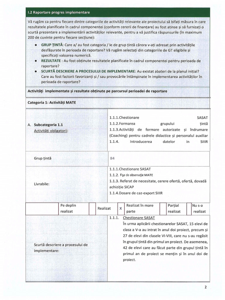 Raport Implementare | PDF
