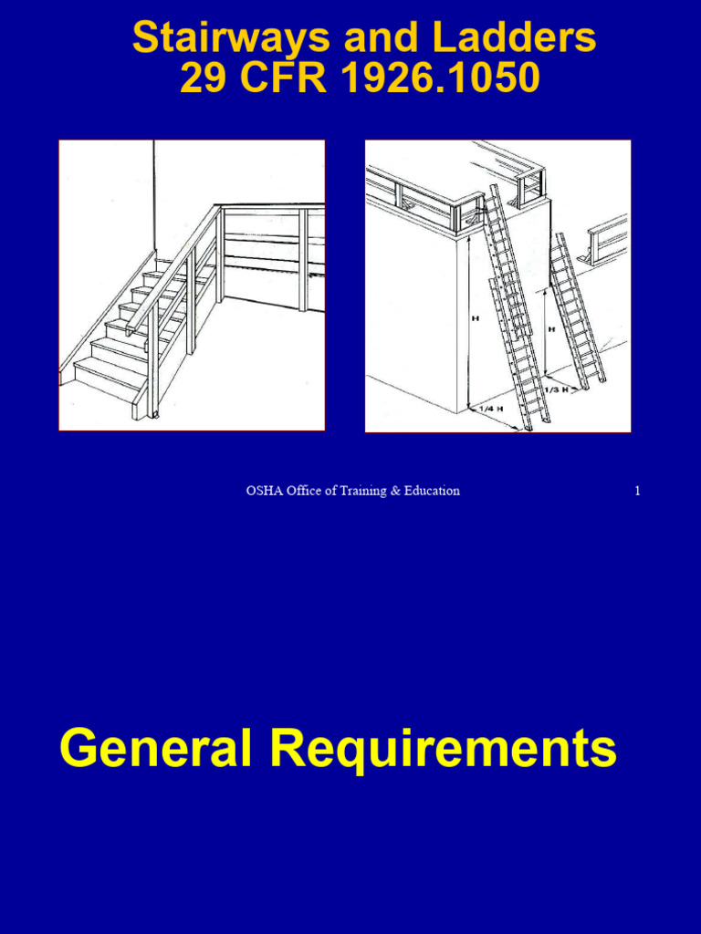 Stairs and Ladders Safety Requirements | PDF