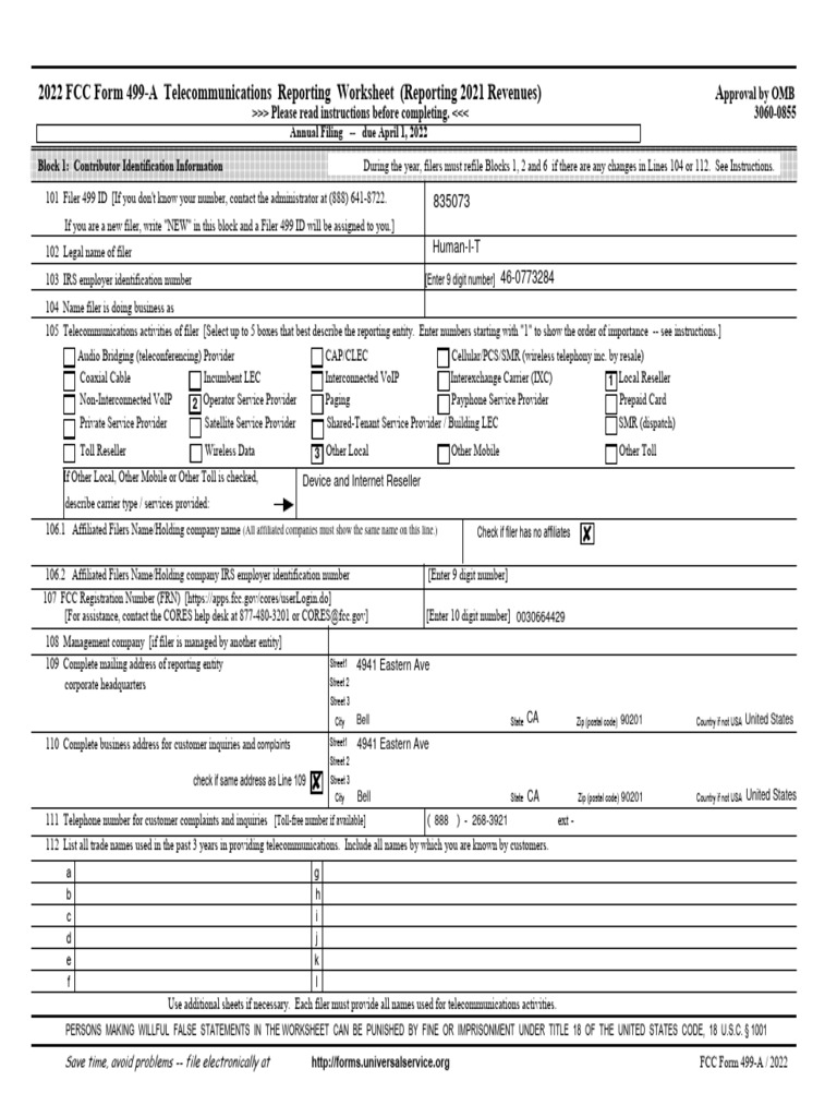Form 490a | PDF | Telecommunications