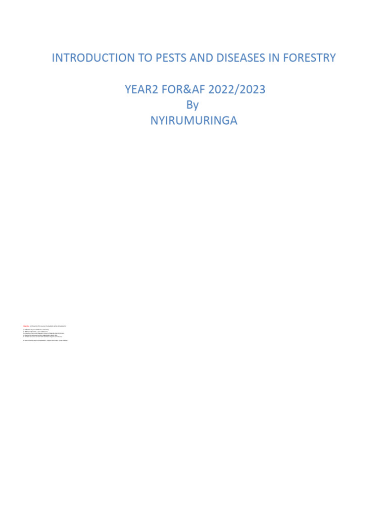 Introduction To Pests and Diseases in Forestry | PDF | Plant Pathology ...