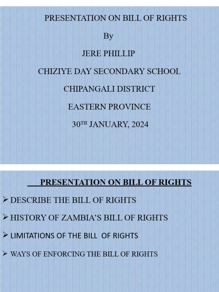 Bill of Rights Presentation | PDF | United States Bill Of Rights ...