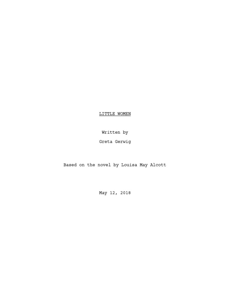 Little Women Script Excerpt | PDF | Little Women | Laughter
