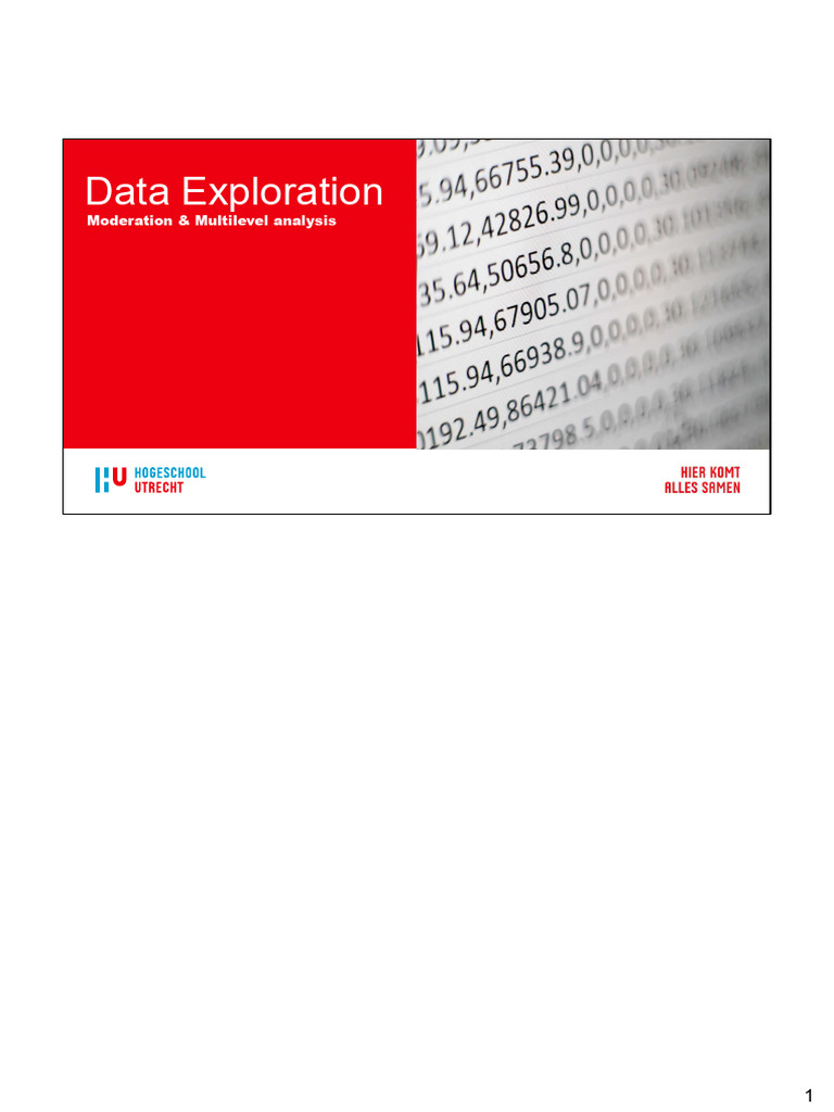 Powerpoint - Moderation & Multilevel Analysis 2023 - 2024 NG | PDF Powerpoint - Moderation & Multilevel Analysis 2023 - 2024 NG | PDF