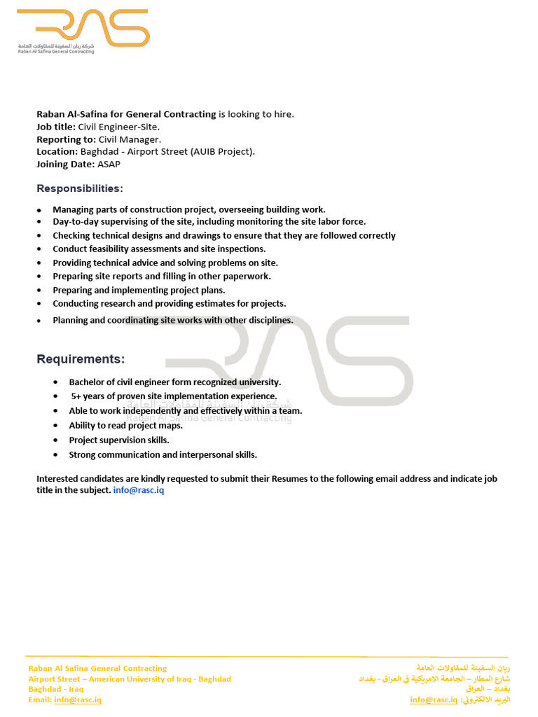 CIVIL ENGINEER - JD | PDF