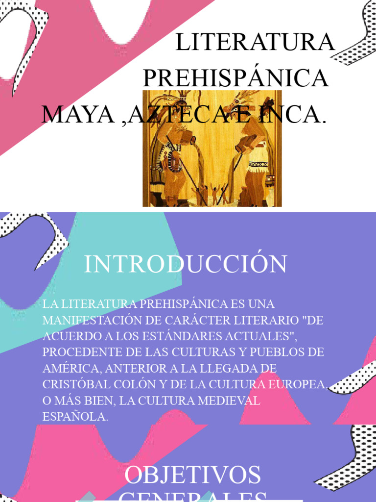 Literatura Prehispánica Maya, Azteca E Inca | PDF | Era precolombina | Imperio Inca