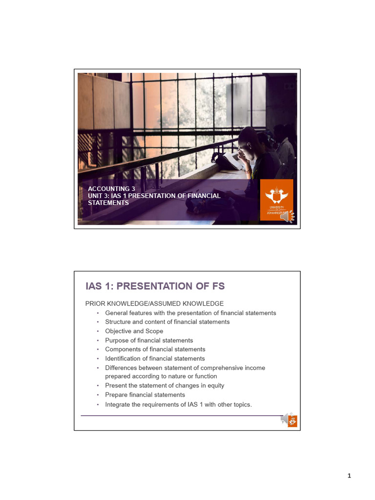 Unit 3 IAS1 Presentation of FS Slides | PDF | International Financial ...