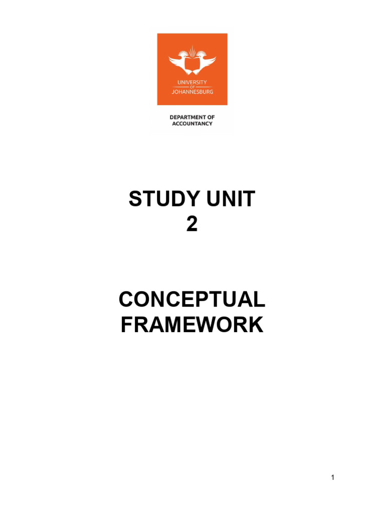 Unit 2 Conceptual Framework Study Unit Pdf Income International