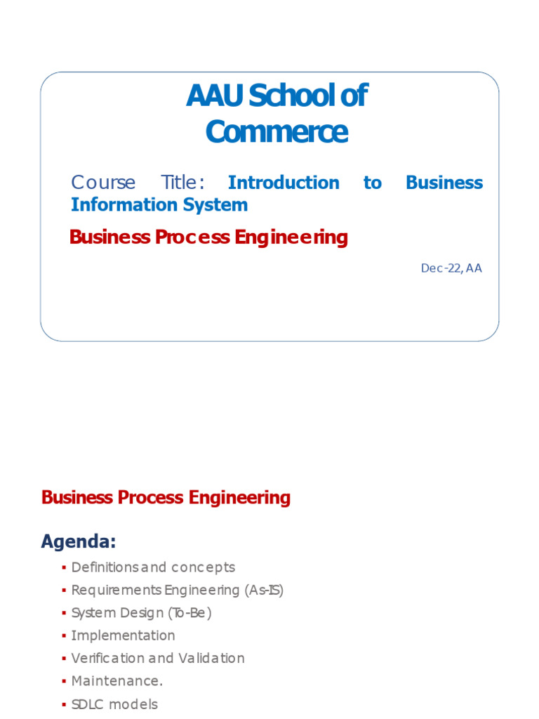Business Process ReEngineering | PDF | Software Development Process ...