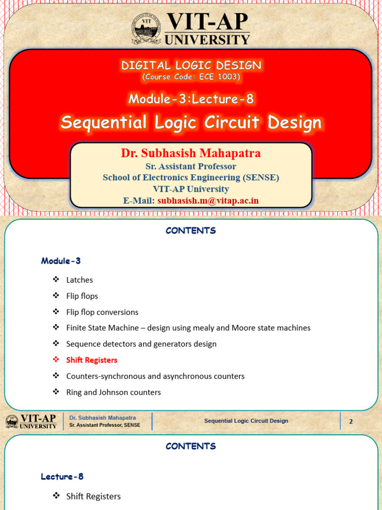 DLD Module 3-Shift Registers Lecture-5 | PDF | Digital Technology ...