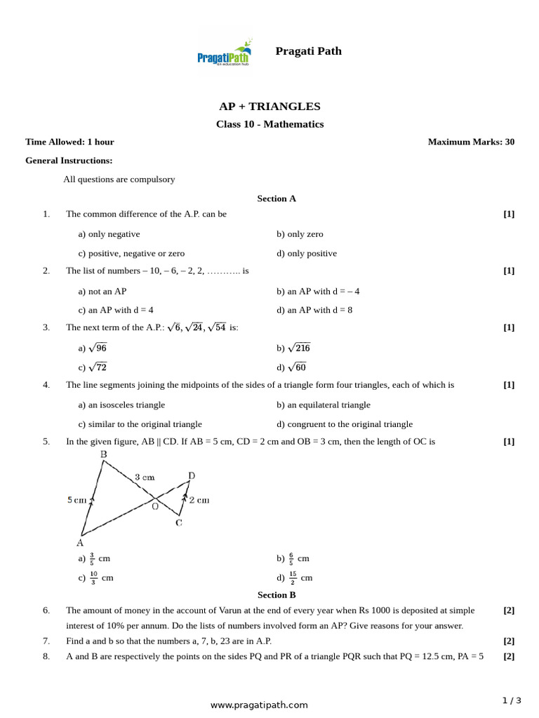 AP +triangles | Download Free PDF | Triangle | Circle