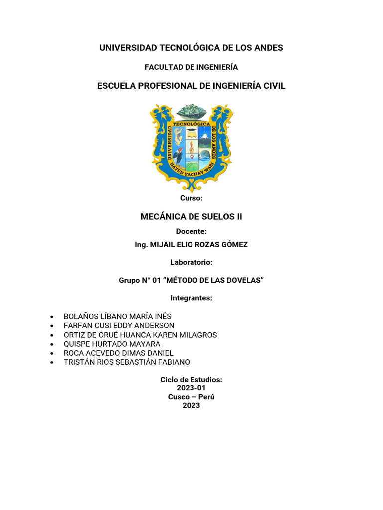 Método de Dovelas en Estabilidad de Taludes | PDF | Método científico ...