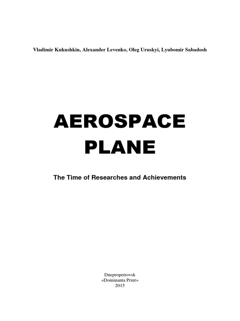 Levenko A S Ets - AEROSPACE PLANE | PDF | Aviation | Outer Space
