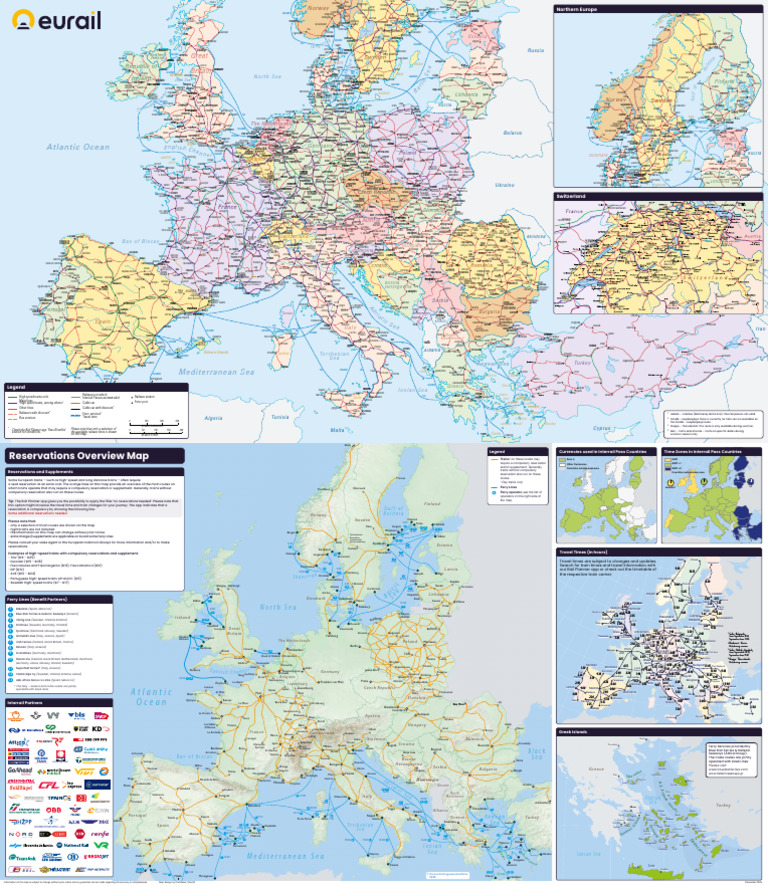Eurail Maps 2024 | PDF