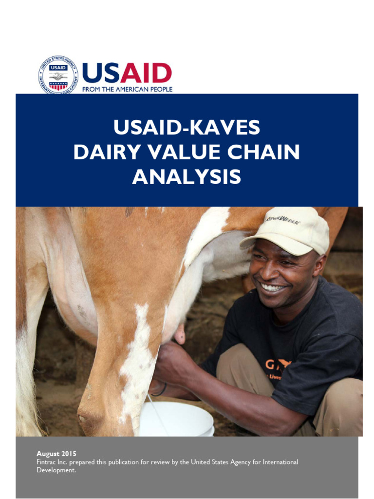Dairy Value Chain Analysis Pdf Dairy Farming Milk