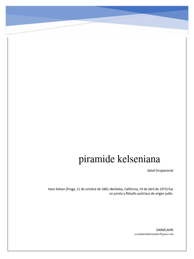 Piramine de Kelseniana | PDF | Filosofía Aplicada | Gobierno