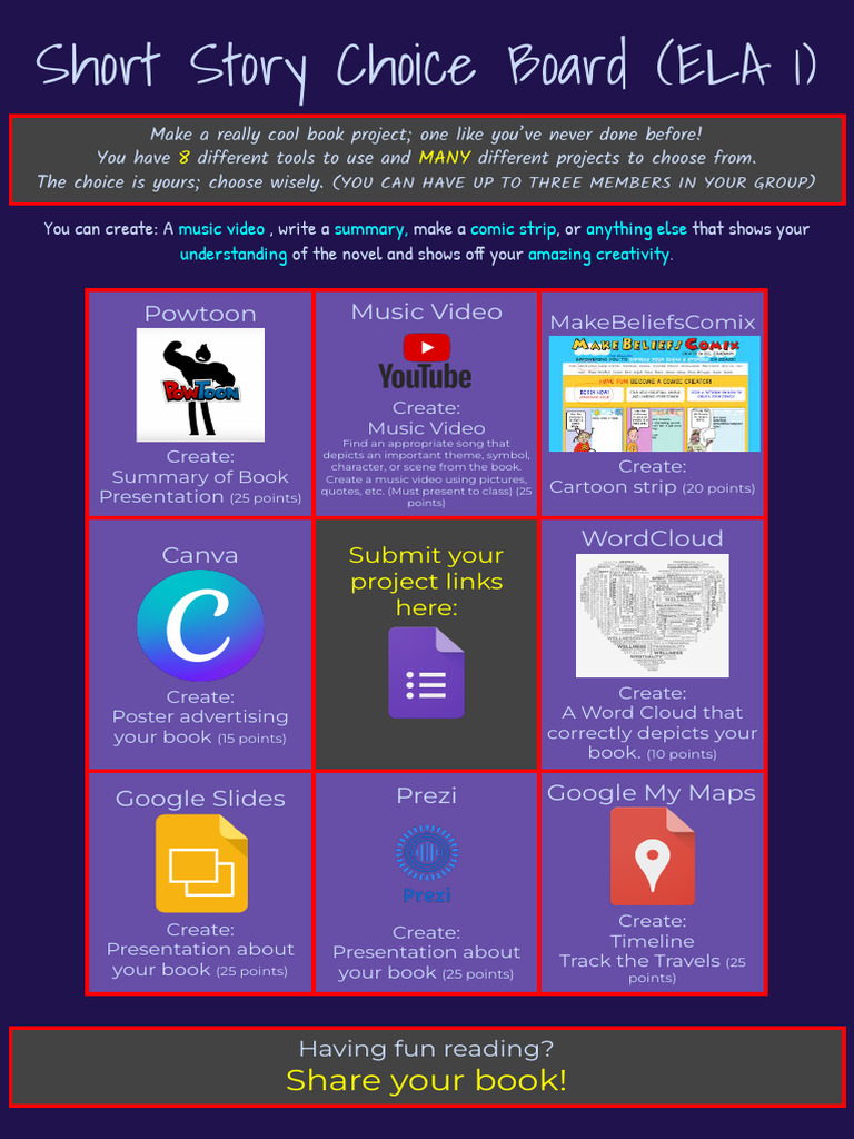 Choice Board Assignment 1 | PDF