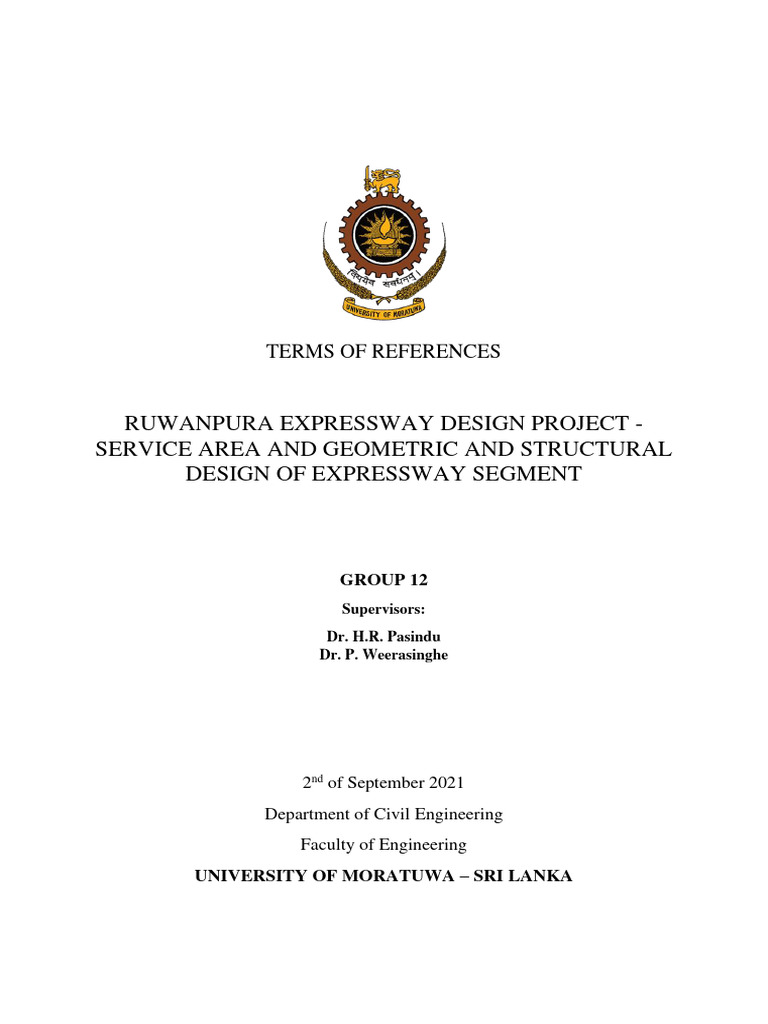 Ruwanpura Expressway Design Project | PDF | Controlled Access Highway ...