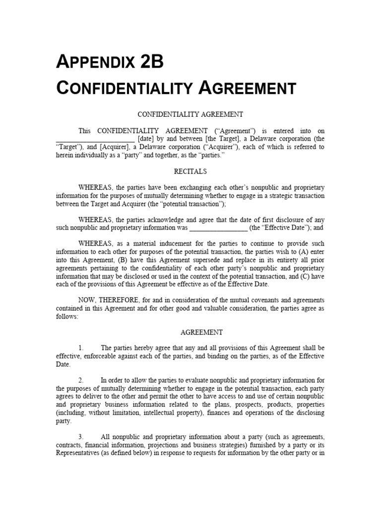 Appendix 2 B | Download Free PDF | Trade Secret | Discovery (Law)