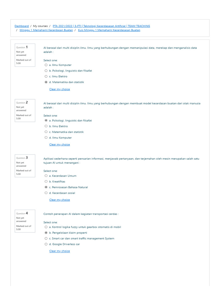 Kuis TT M1-M14 | PDF