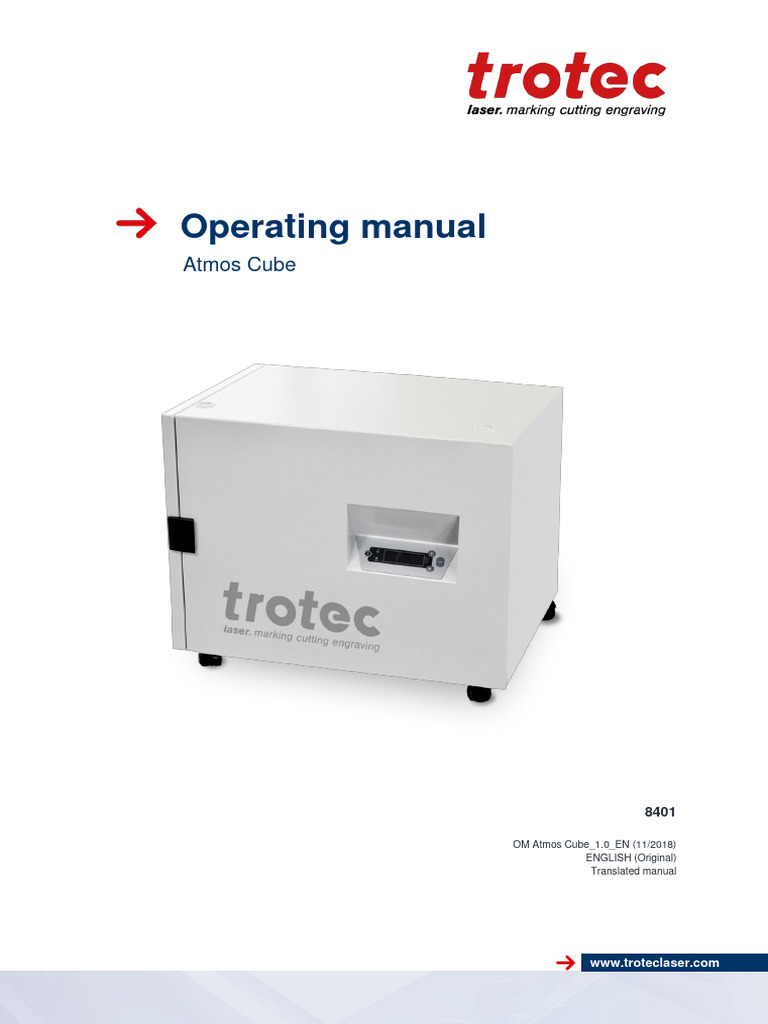 8401 Atmos Cube Operating-Manual en V 1.0 | PDF | Safety | Air Pollution