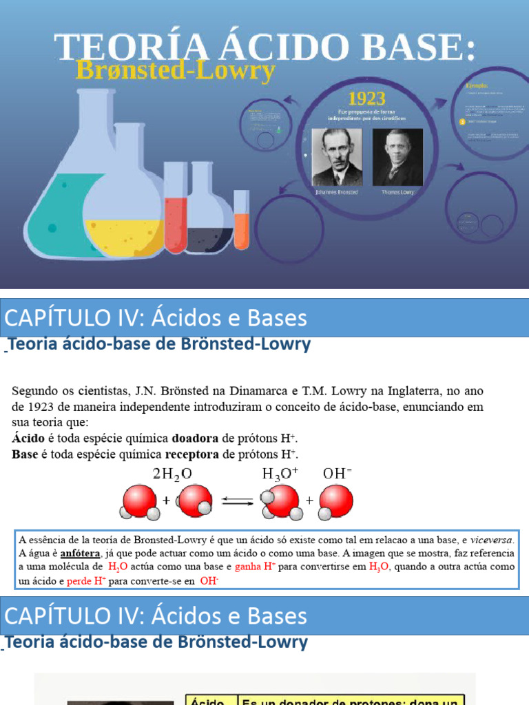 Teoria Ácido-Base de Brönsted-Lowry | PDF | Ácido | Ph