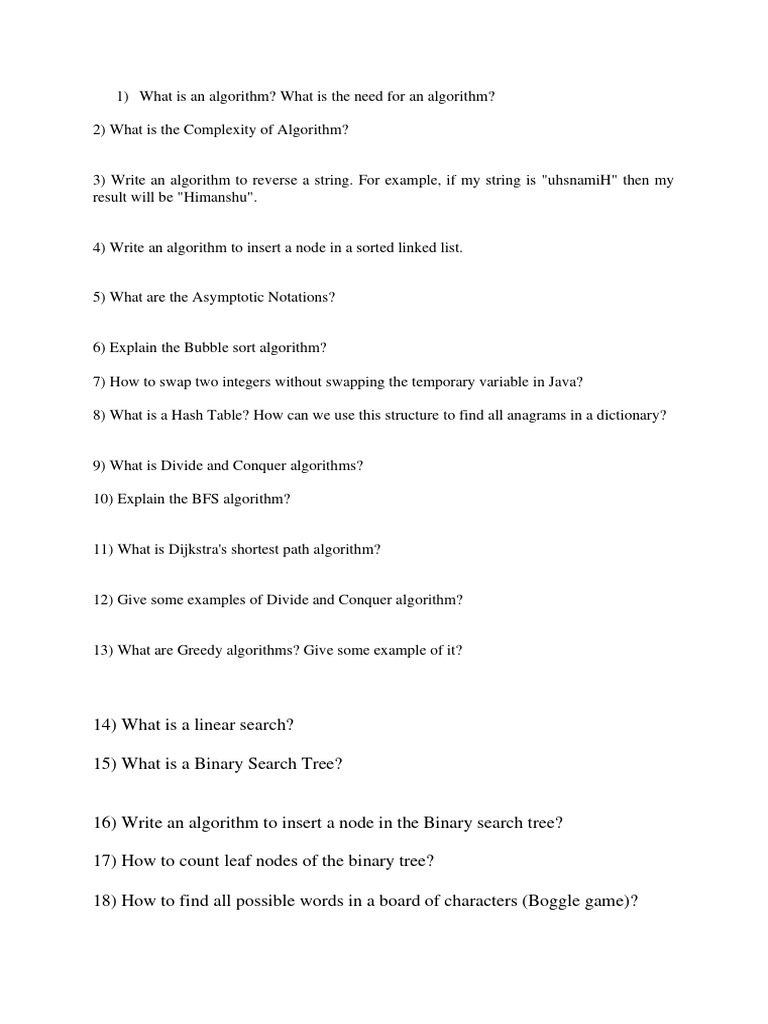 Question Bank ESE | PDF | Computer Data | Algorithms And Data Structures