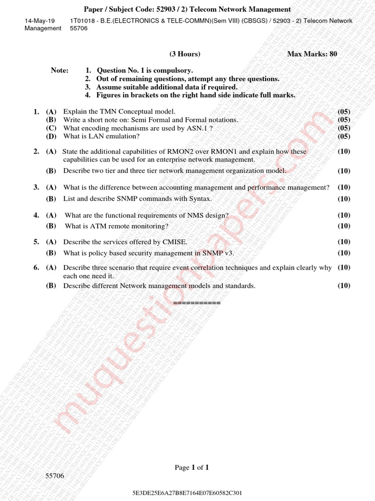 Be-Extc Sem8 TNM May19 | PDF