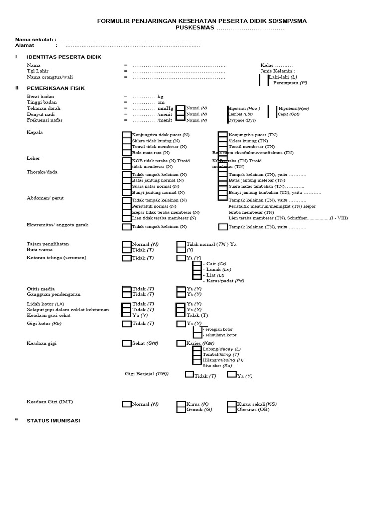 Format Penjaringan | PDF