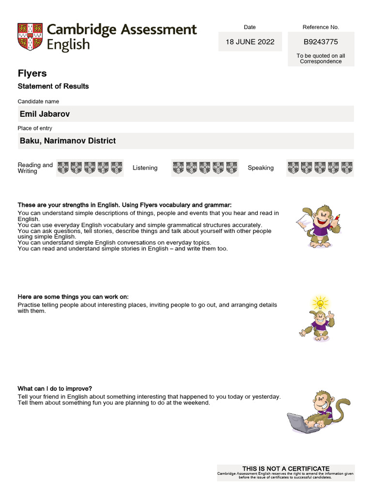 Statement of Result | PDF | Human Communication | Linguistics