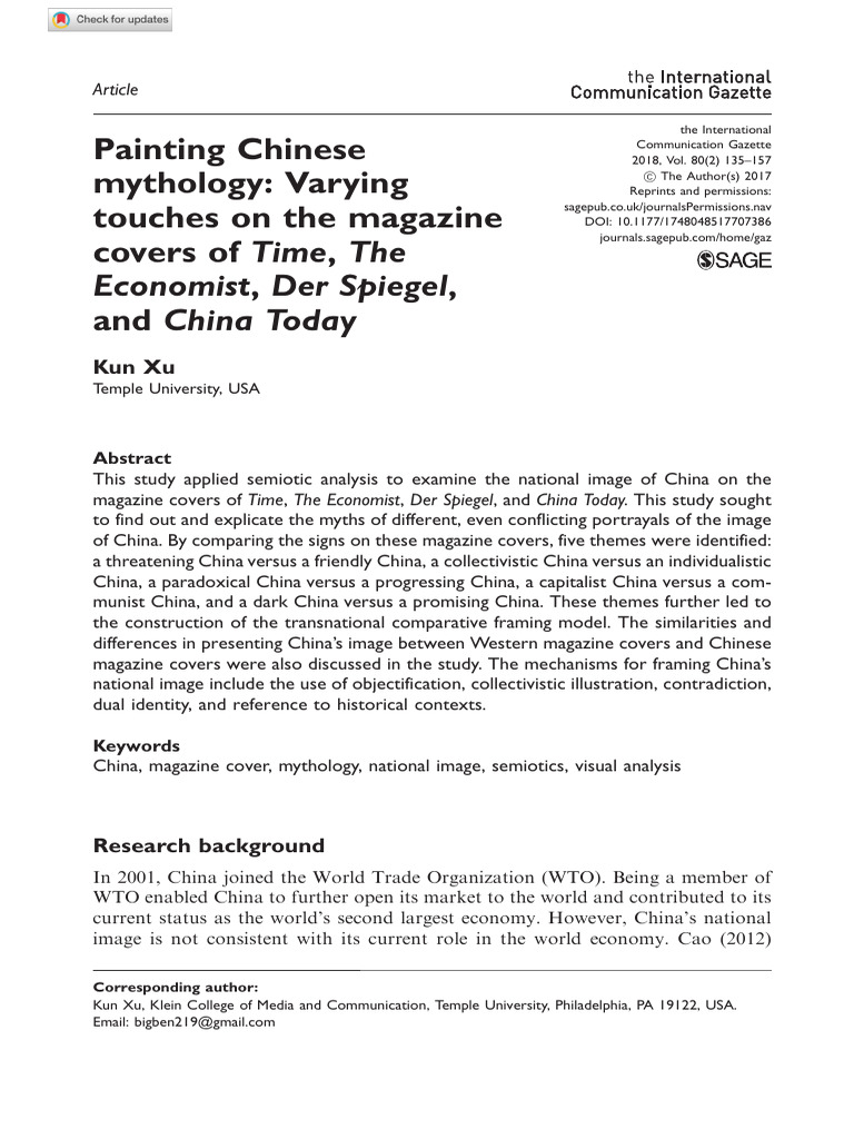 Xu 2017 Painting Chinese Mythology Varying Touches On The Magazine Covers of Time The Economist ...