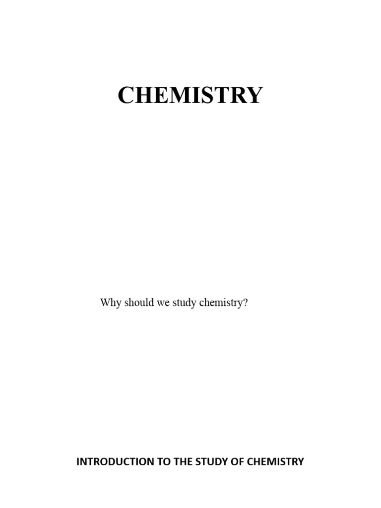 CH 1 - Introduction To Chemistry | PDF | Hypothesis | Mixture