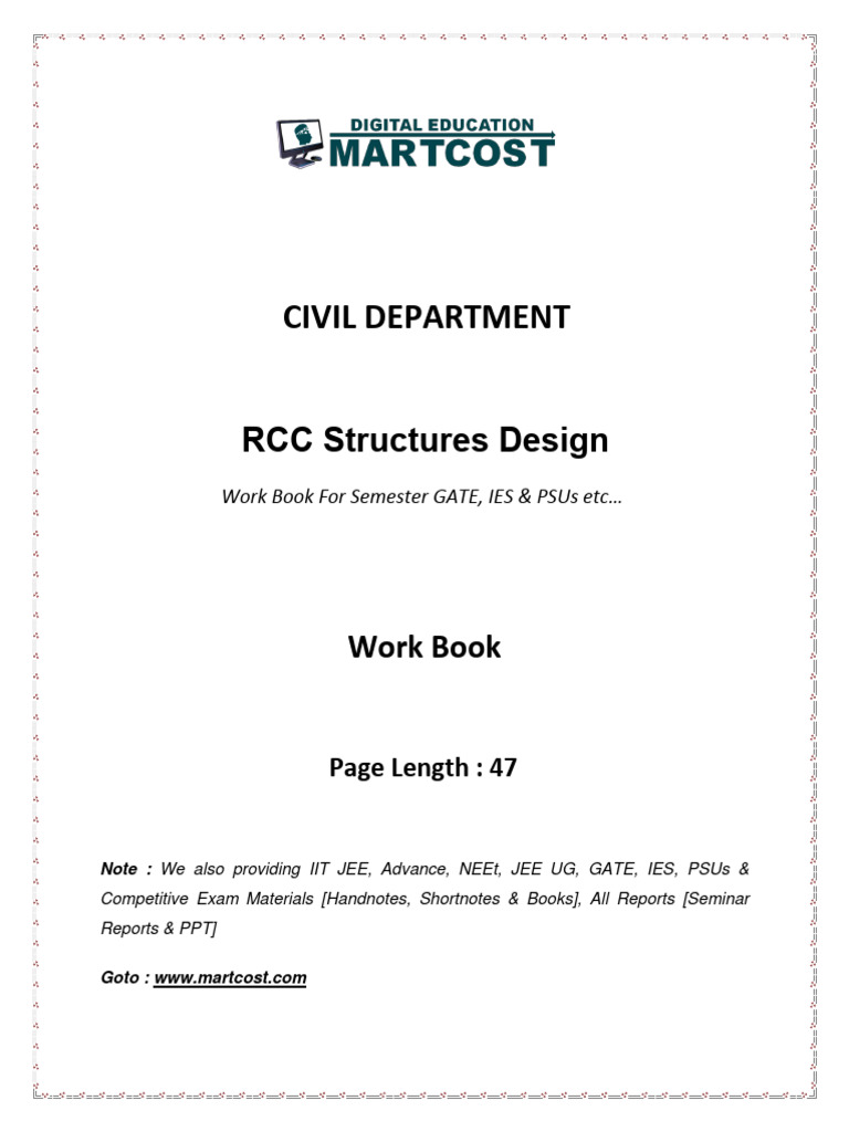 RCC Structures Design 8lcb64 | PDF | Beam (Structure) | Bending