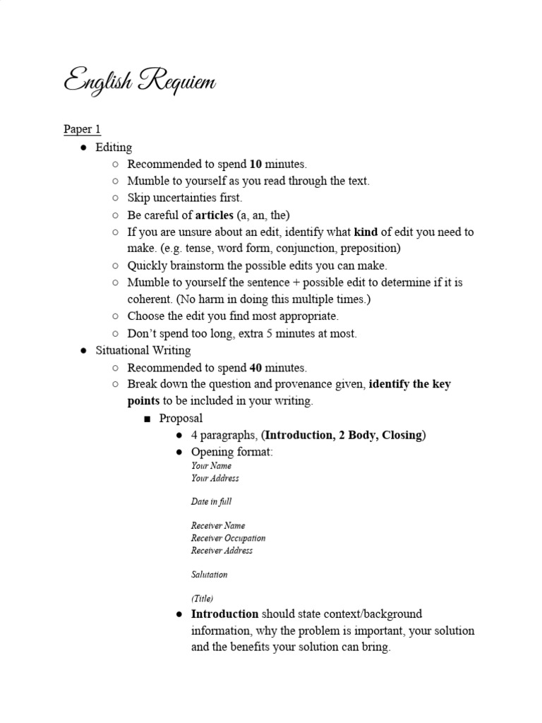 English Requiem | PDF | Word | Syntax