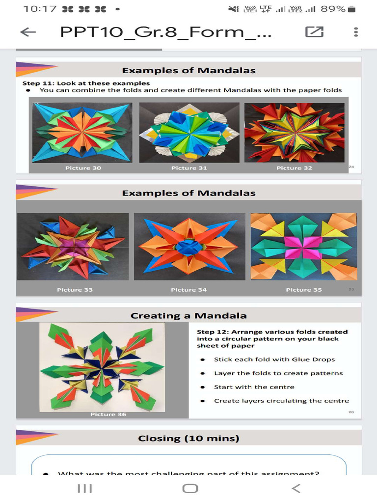 Art- Origami Mandala Reference | PDF