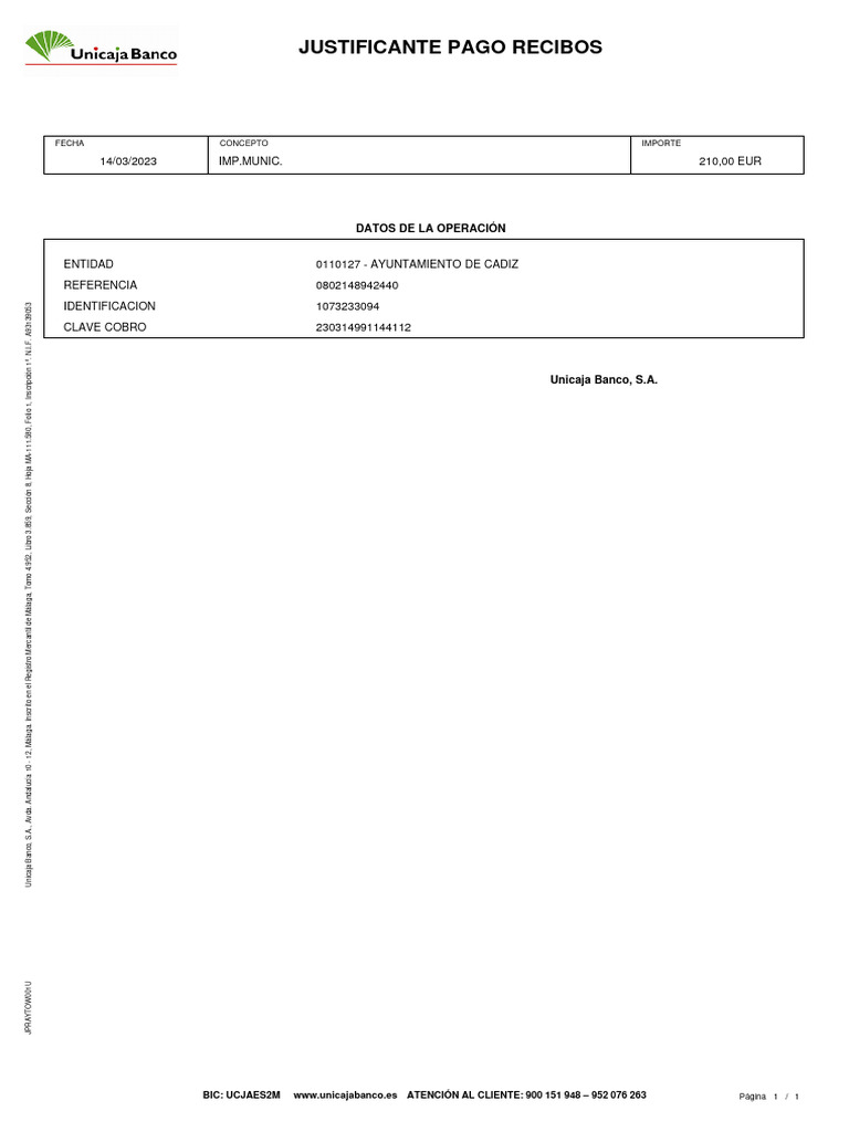 Justificante Pago | PDF