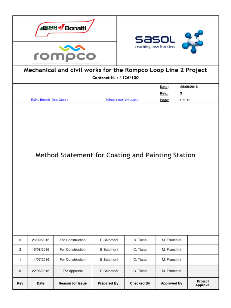 MZ0001-001-VH-00349 REV 3 Method Statement For Coating and Painting ...