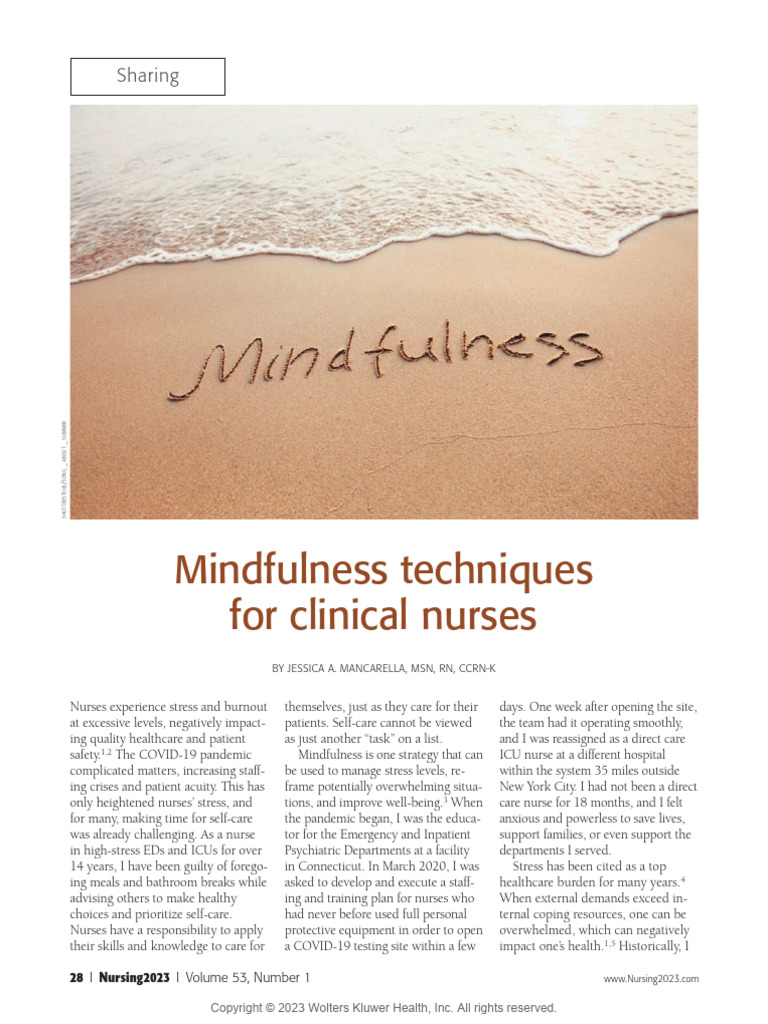 Mindfulness | Download Free PDF | Mindfulness | Nursing