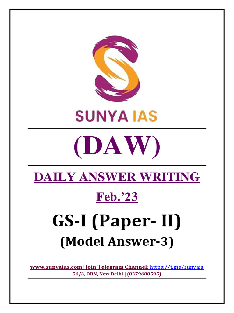 Model Ans 3 | PDF | Ashoka | Sculpture