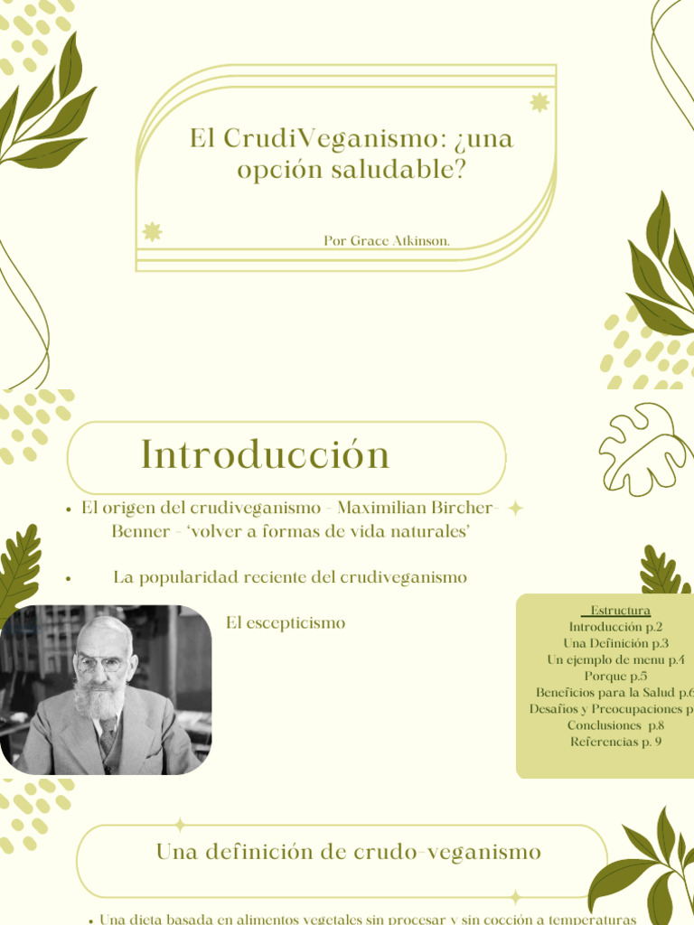 Crudo-Veganismo Una Opción Saludable | PDF | Alimentos | Nutrición