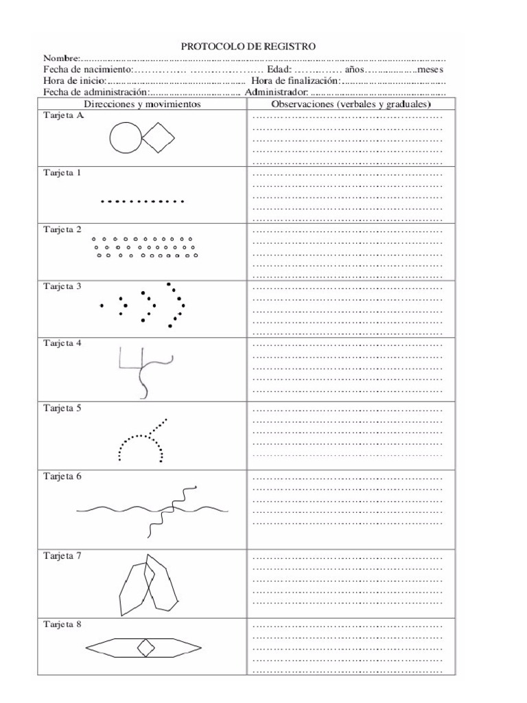 Protocolo Observación Bender | PDF