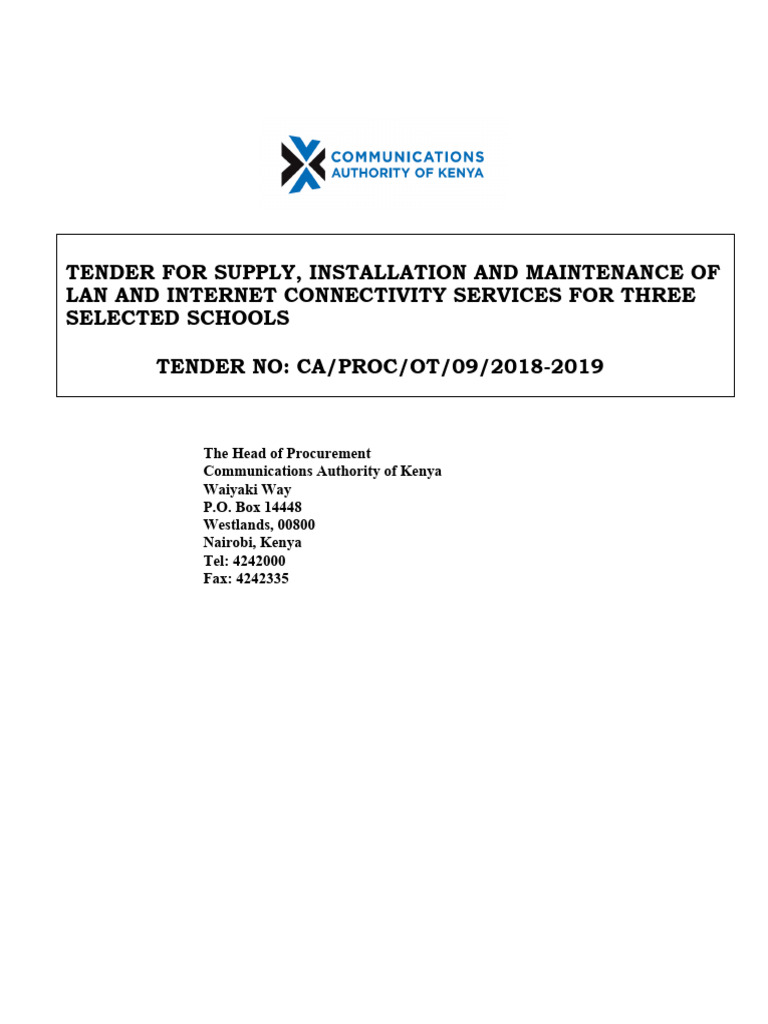 LAN & Internet Services Tender 2018 | PDF | Computer Network | Network ...