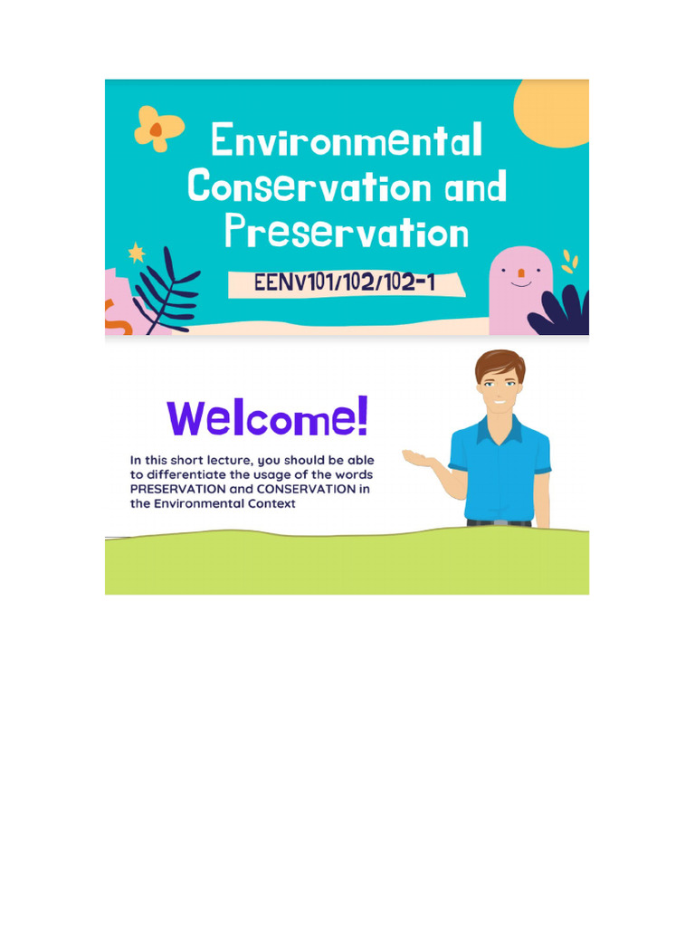 Conservation and Preservation | PDF