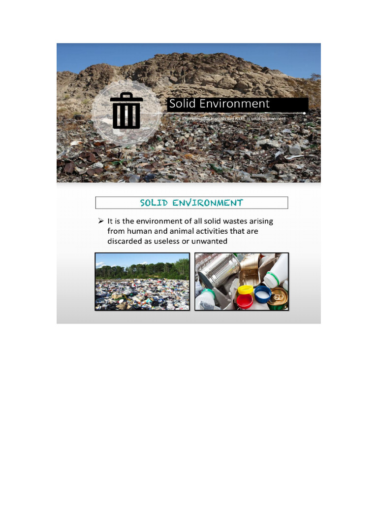 Solid Environment and Noise Pollution | PDF