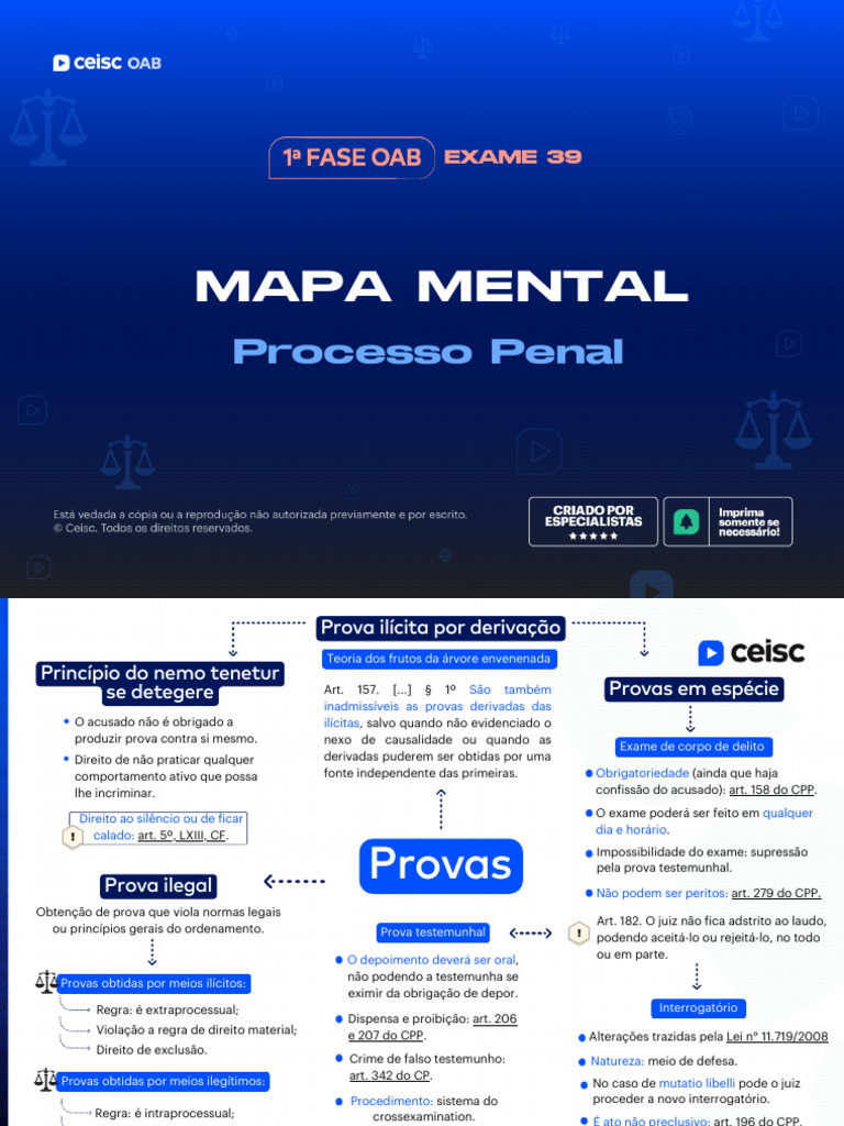 Mapa Mental do Processo Penal | PDF