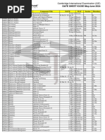 CXC CSEC Timetable May-June 2025 | PDF